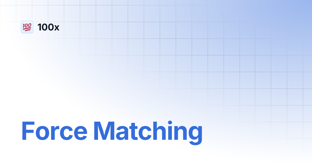 Force Matching | 100x